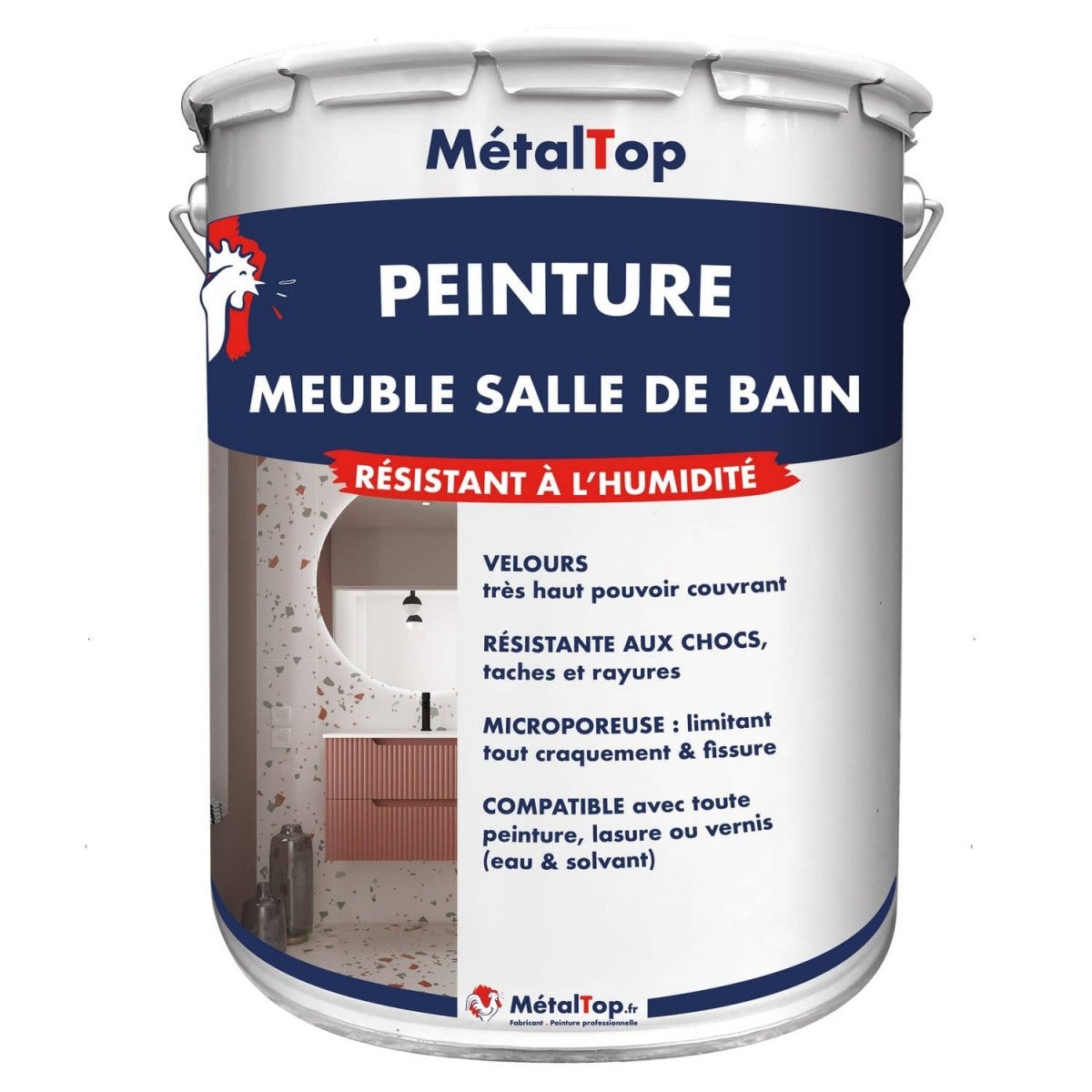 Peinture Meuble Salle De Bain - Aluminium gris - RAL 9007 - 15 L ...