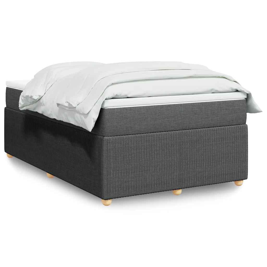 Cama box spring con colchón tela gris oscuro 120x200 cm | Leroy Merlin