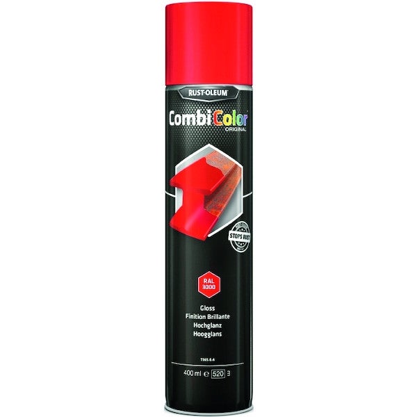 Peinture anti-rouille COMBICOLOR aérosol - rouge RAL 3000 - 400 mL ...