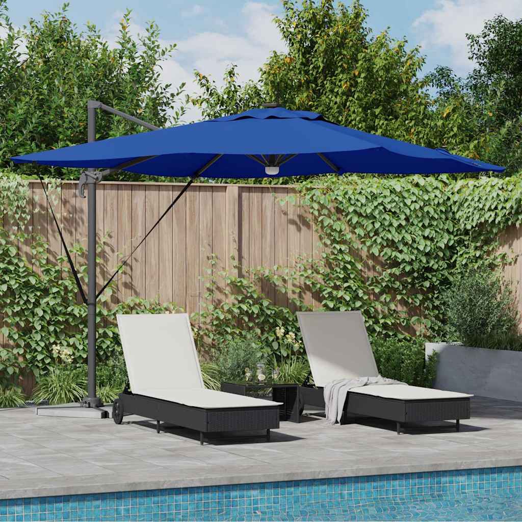 Maison Exclusive - Parasol Cantilever Roma con LEDs Azul Celeste ...