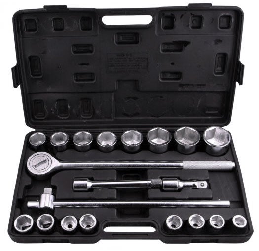 DOUILLES 6 PANS CARRE 3/4 COFFRET DE 20 PIECES | Leroy Merlin