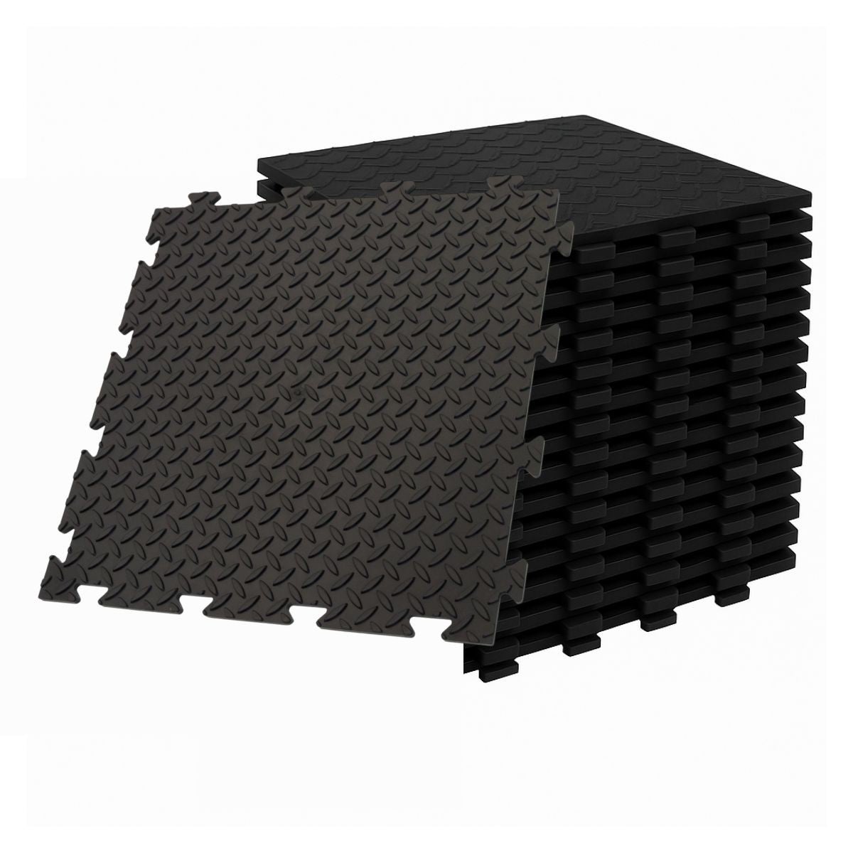 Pack de 10 Dalles PVC Clipsables Noires 50x50 cm Antidérapantes ...