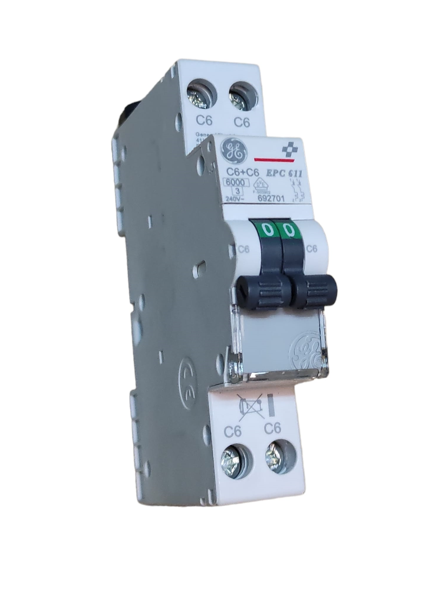 Ge power 692701 epc 611 c06 interruttore automatico magnetotermico 1p+1p 6a 6ka 1m - Nuovo ...