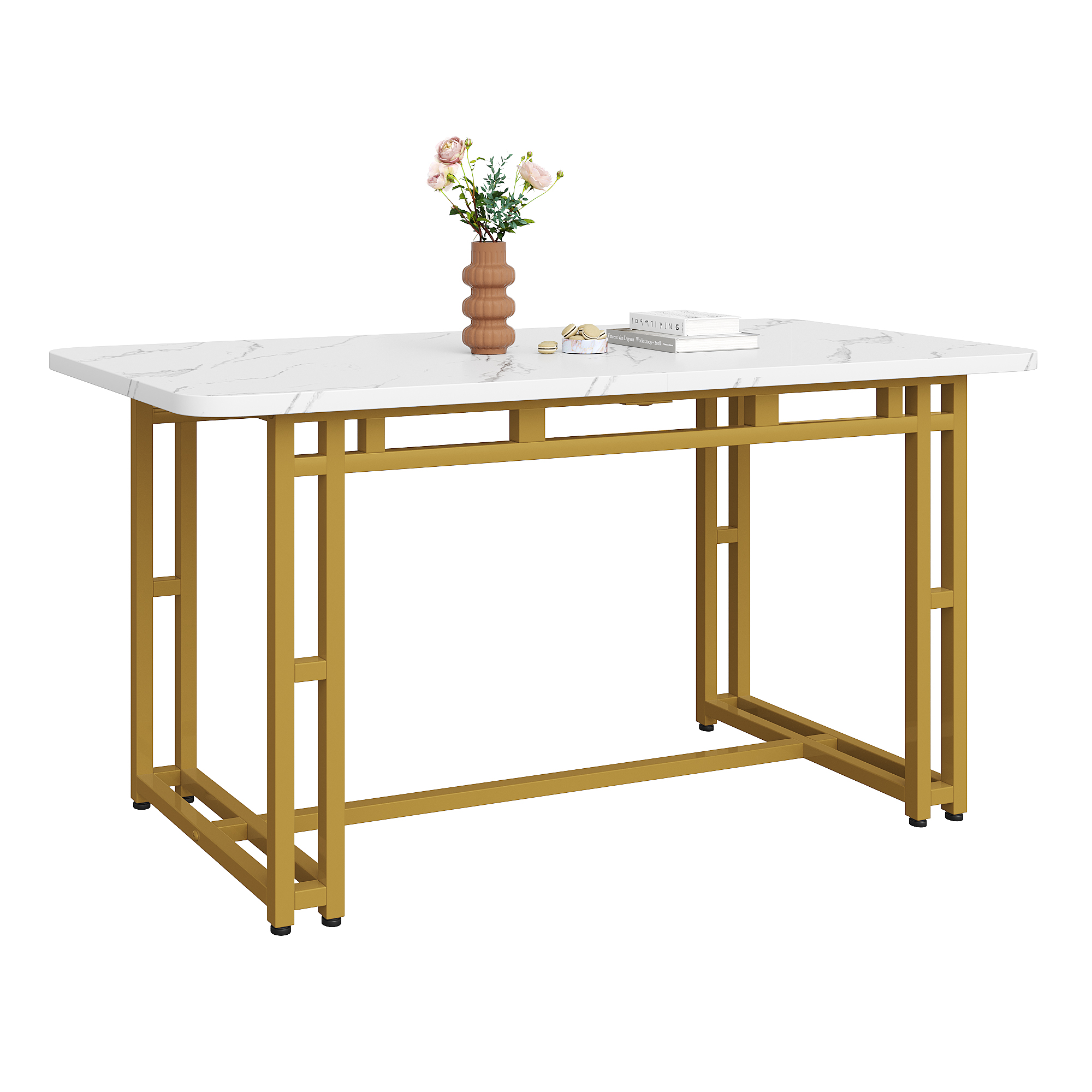 Mesa de comedor moderna rectangular lujo ligero 120x70 cm 1 ud con ...