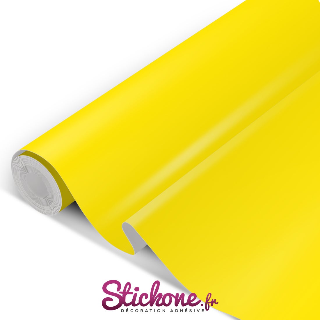 Adhésif vinyle jaune mat au mètre | Leroy Merlin