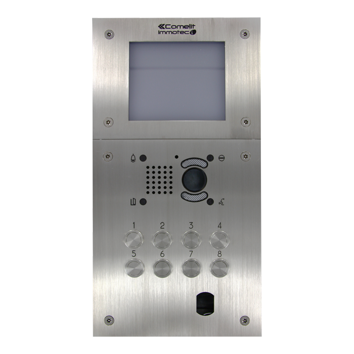 COMELIT - Platines Antivandale 8 boutons gravés inox Vidéo - PIB08VIPTT ...