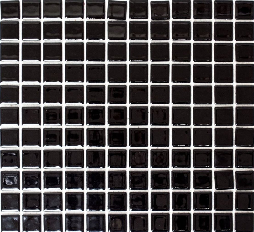 Mosaico cerámico negro brillante - 10 láminas de mosaico | Leroy Merlin