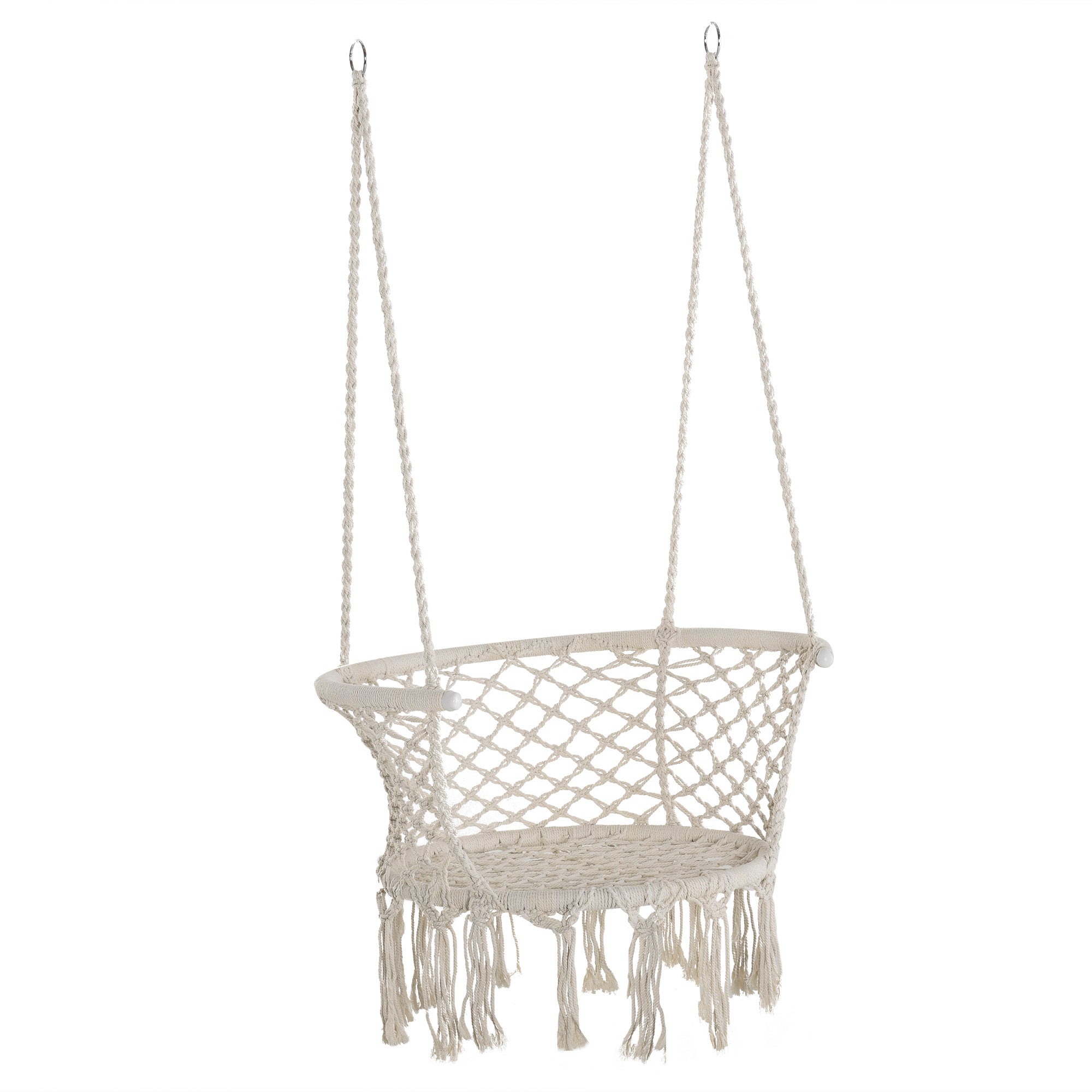 Hamaca de jardín estilo boho chic, silla colgante de poliéster y ...