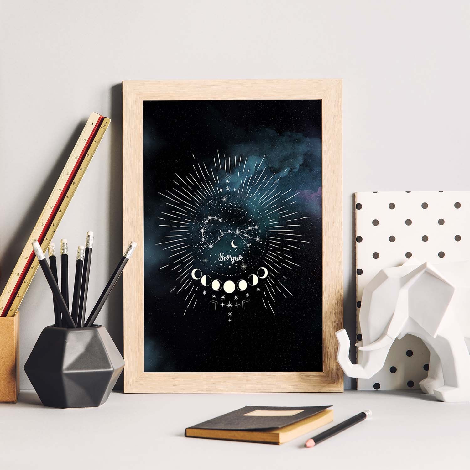 Assiette Avec La Constellation Du Scorpion. Affiche Du Symbole Du ...
