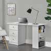 Escritorio blanco: Mesa de estudio práctica y con estilo