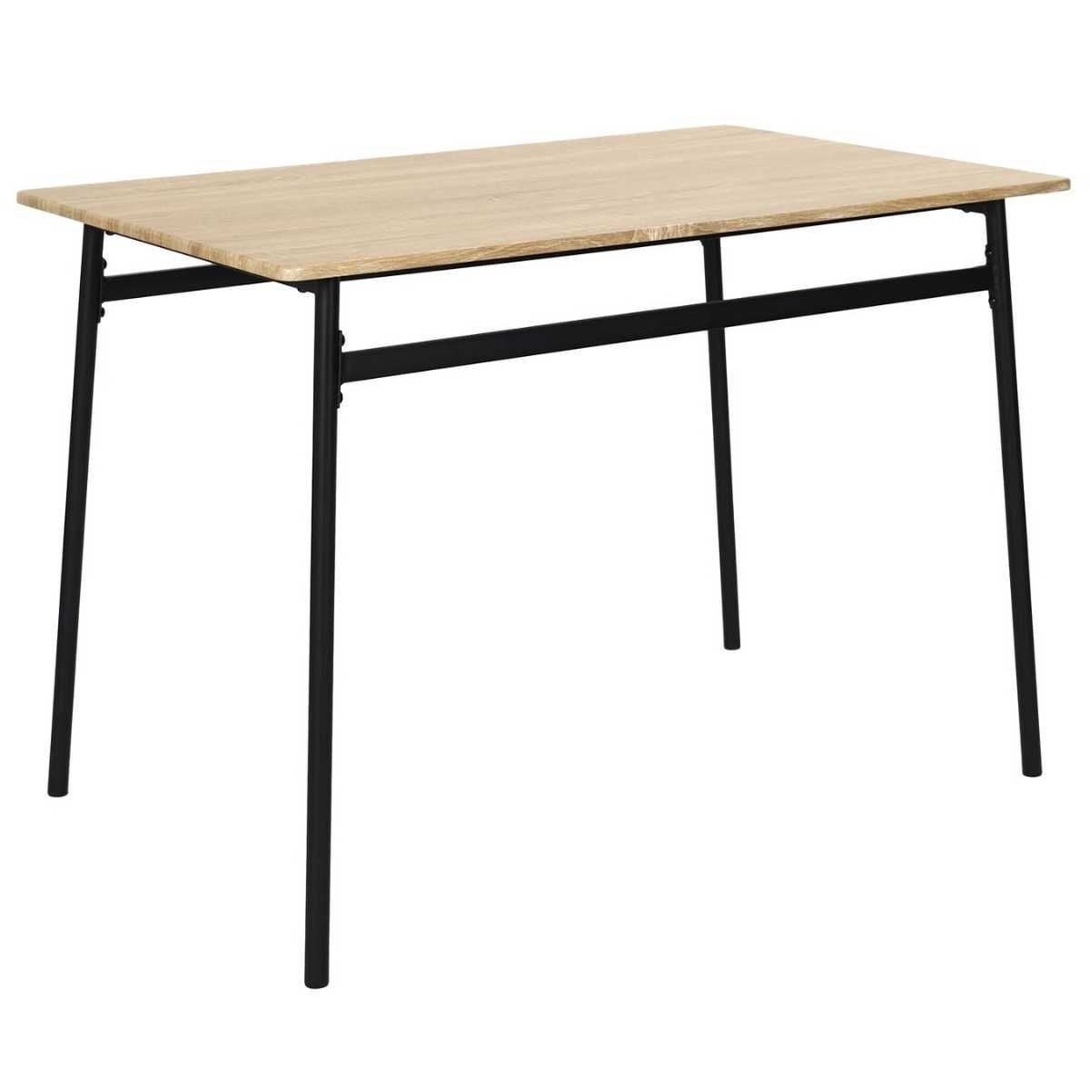 Table repas structure métallique plateau aspect bois - DARA | Leroy Merlin