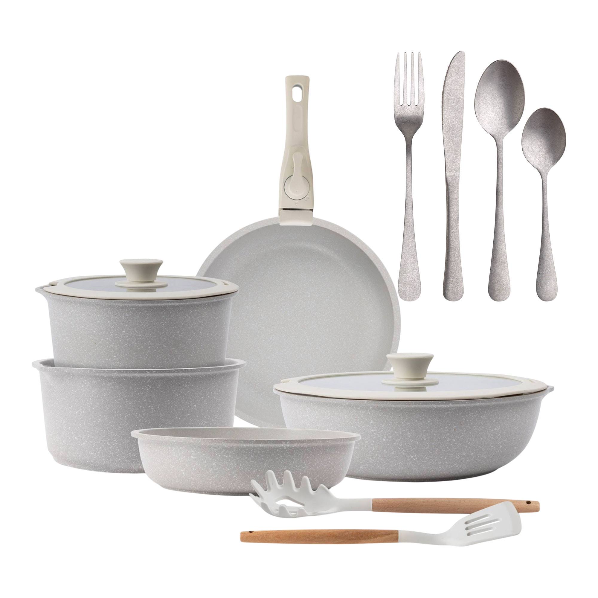 Baterias de Cocina BERGNER Click&Cook con Set de 16 cubiertos | Leroy ...