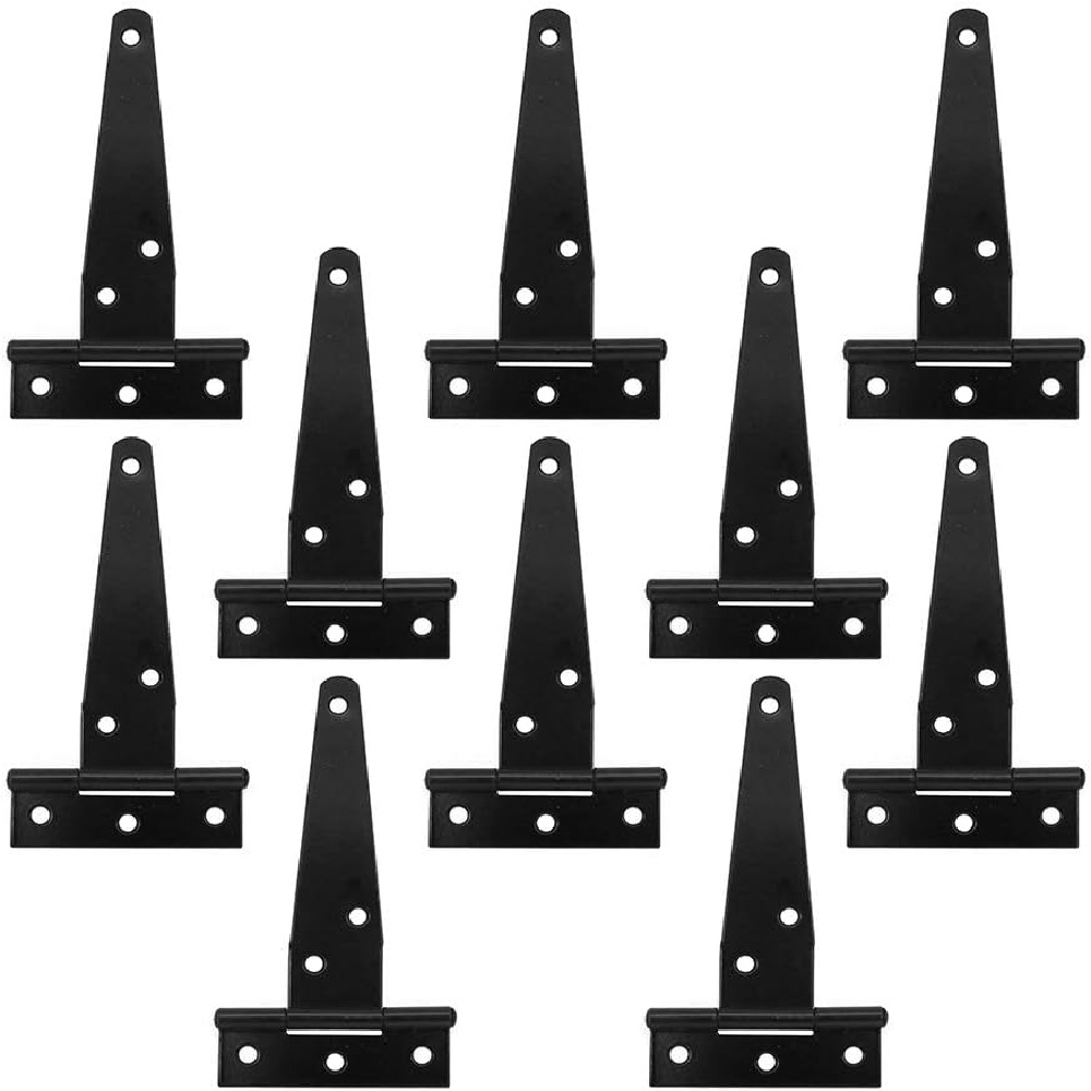 10 piezas de bisagras en T para puertas con tornillos, color negro ...
