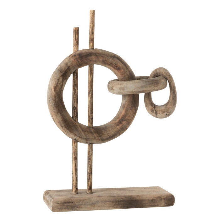 Decoración de círculo de madera natural de 42x11x62 cm | Leroy Merlin