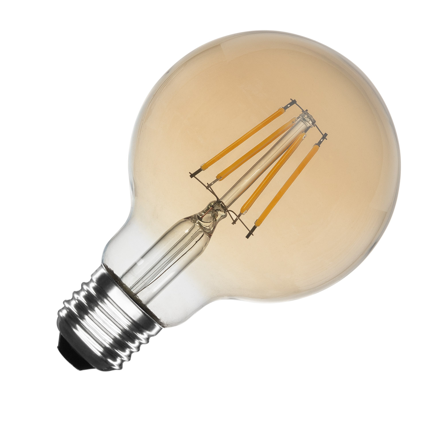 Ampoule LED Filament E27 6W 540 lm G80 Gold No Flicker 2200K Super chaud | Leroy Merlin