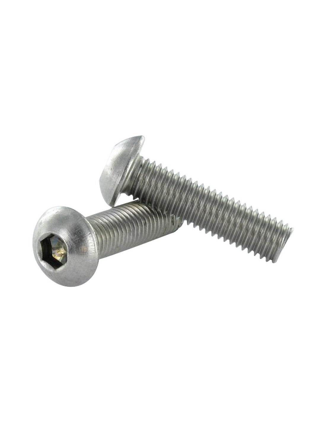 Vis métaux Inox A2 BHC (Tête Bombée Hexagonal creux) M8X50 Filetage ...