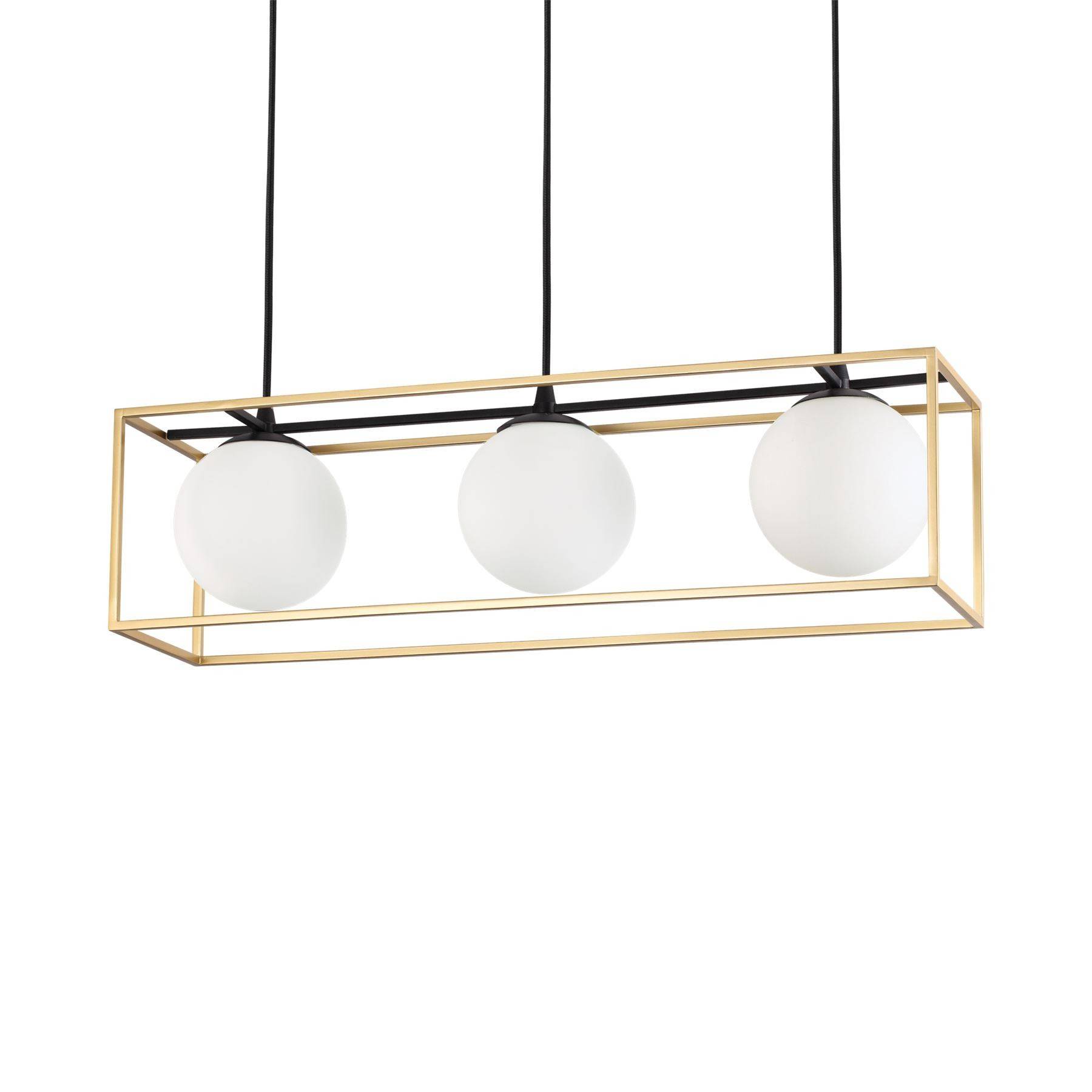 Suspension Lingotto Métal Laiton antique 3 ampoules 34,5cm | Leroy Merlin