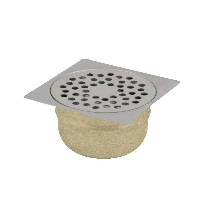 Siphon de sol inox 150x150 sortie verticale SV50 GEBO 21.414 | Leroy Merlin