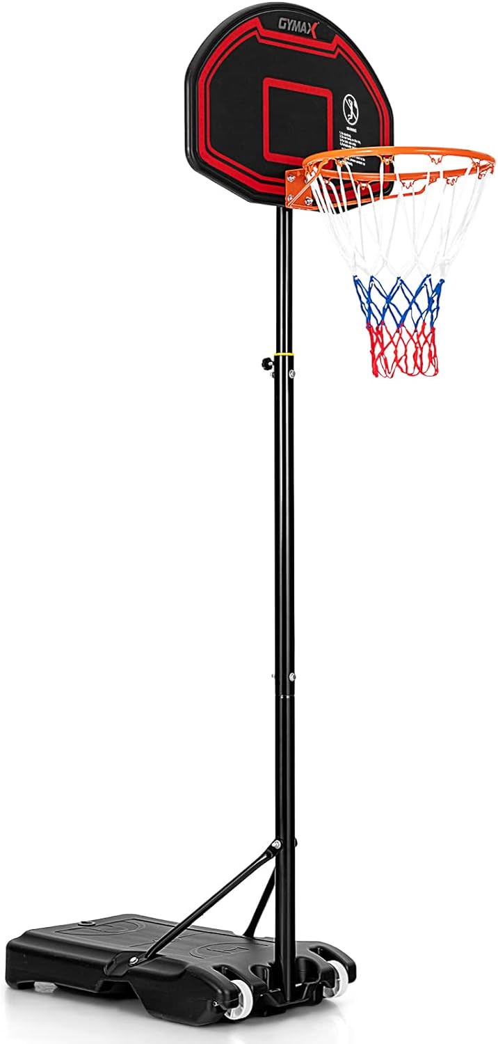 Panier de Basketball sur Pieds avec Panneau, Base Stable avec roulettes ...