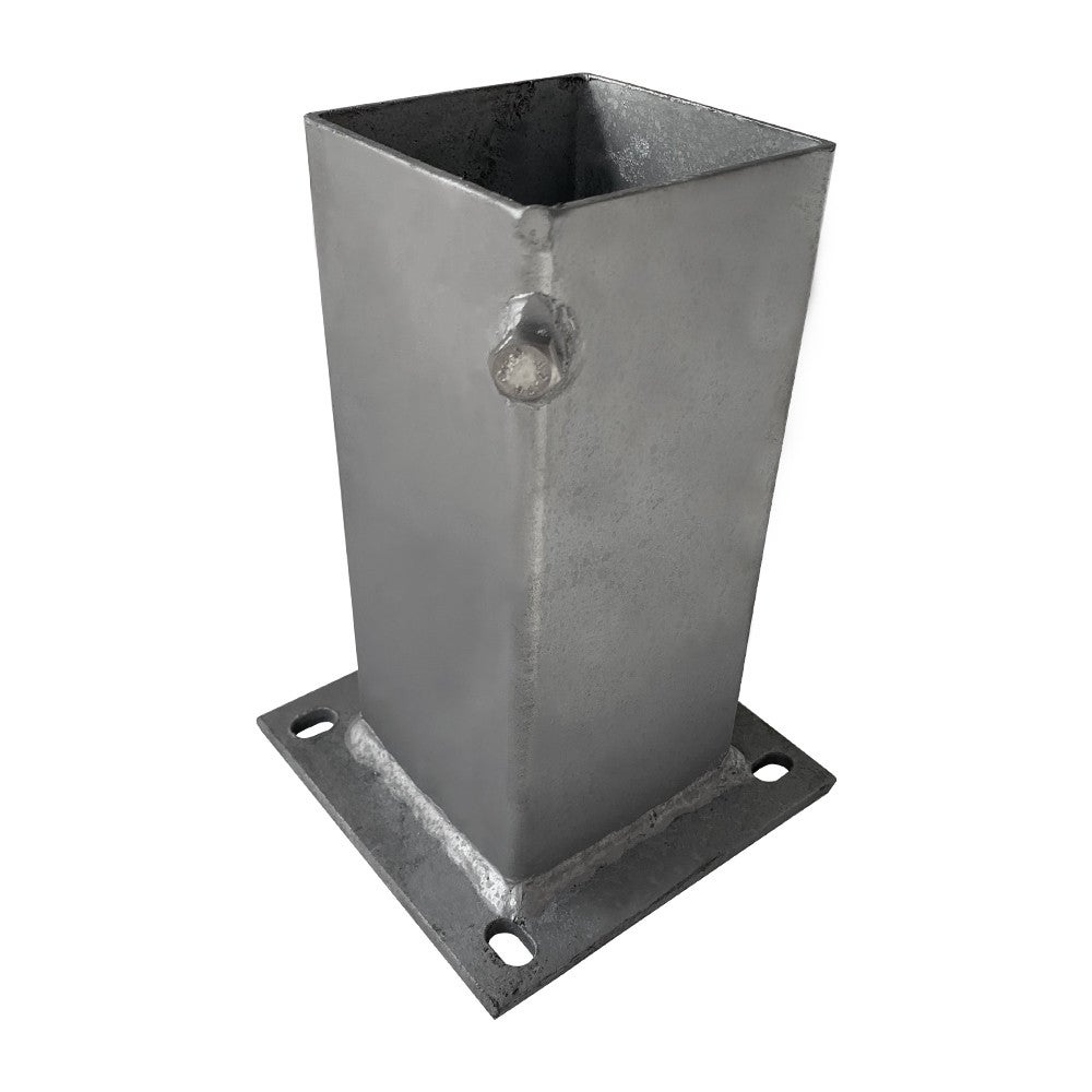 Support poteau fourreau à platine fixation pied de poteau en acier ...