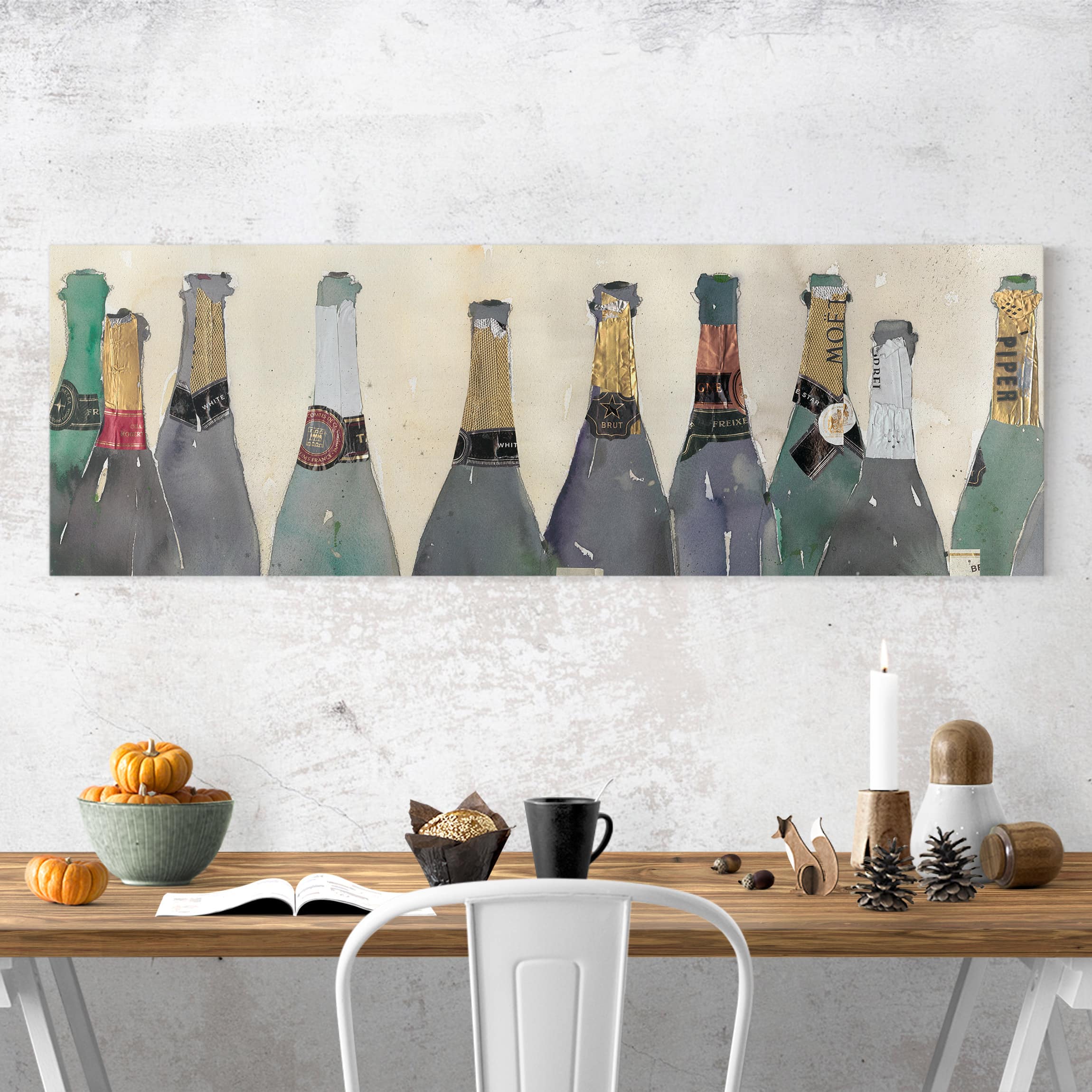 Impression sur toile tableau sur toile châssis vert culinaire boissons ...