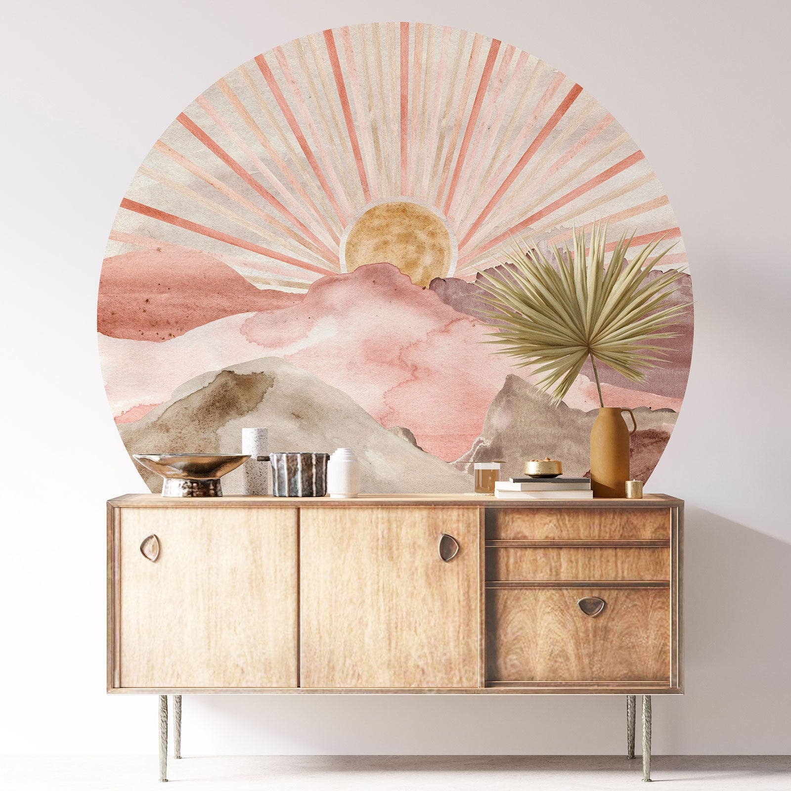 Stickers rond / cercle - Paysage Boho - 3617689863528 - Adhésif MAT ...