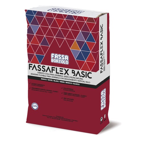 Cemento Cola Adhseivo Flexible FassaFlex basic Gris 25 Kg | Leroy Merlin