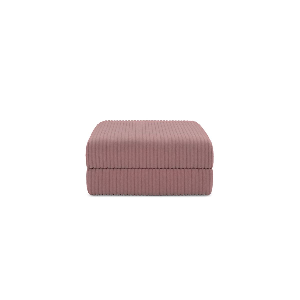 Pouf modulable et convertible - Velours côtelé XL - Rose | Leroy Merlin