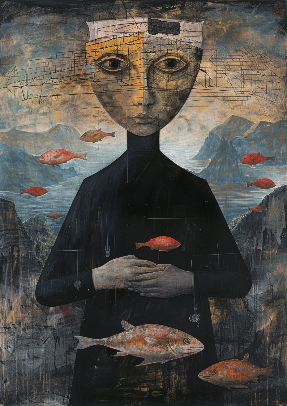 Tirage à encadrer, 30 x 40 cm. POLARTE : L'Énigme marine : Les murmures ...