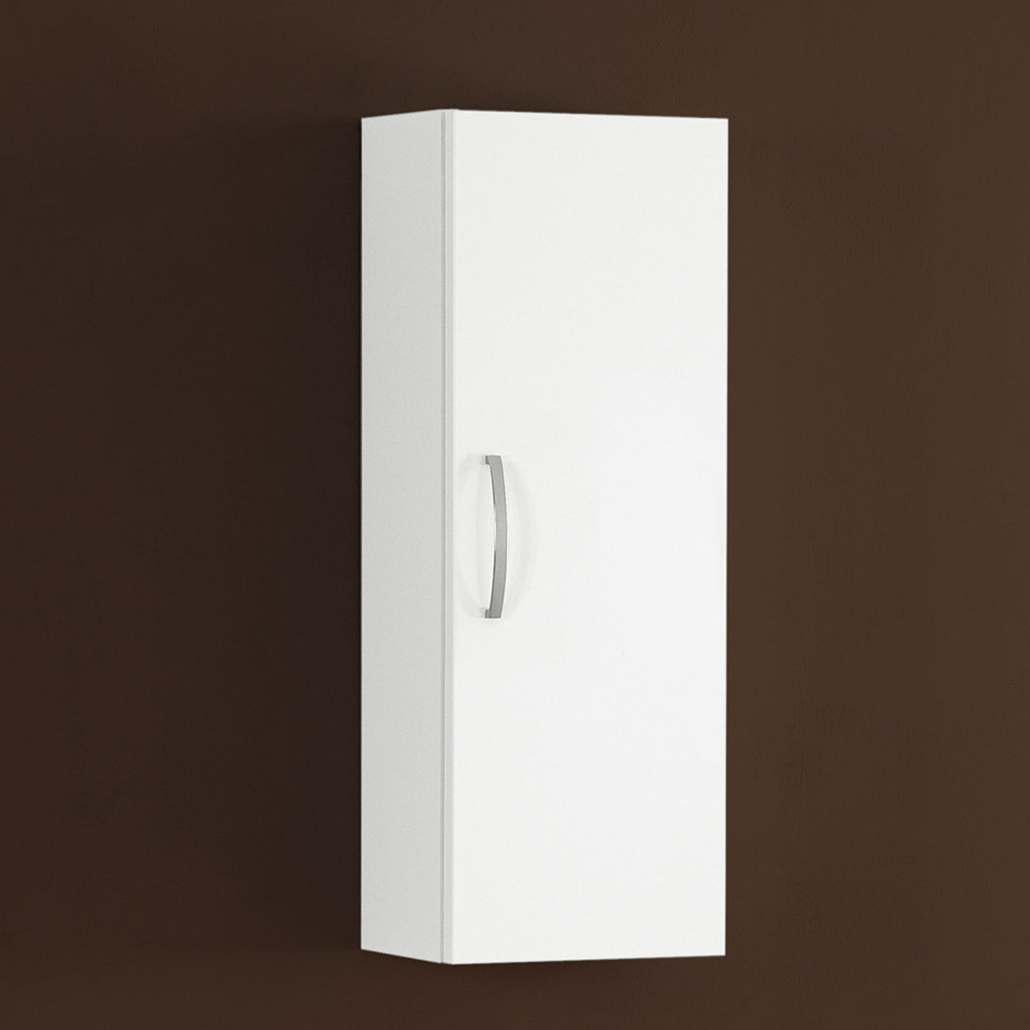 Pensile bagno laccato lucido bianco 25,5x71x20 cm con ripiani ...