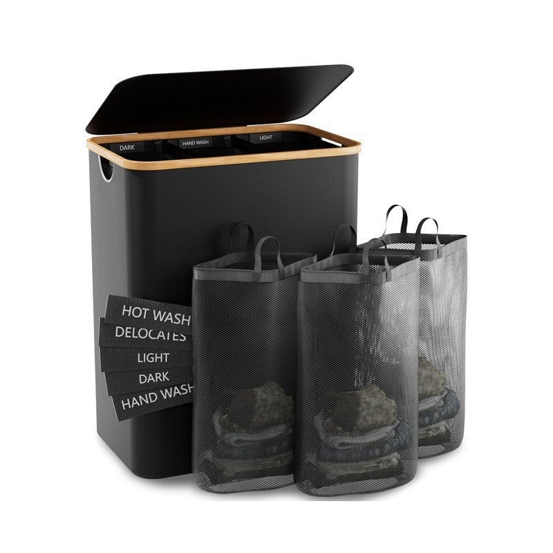 Cesto para la ropa sucia BEXTCOK de 160 litros, cesto plegable para ...