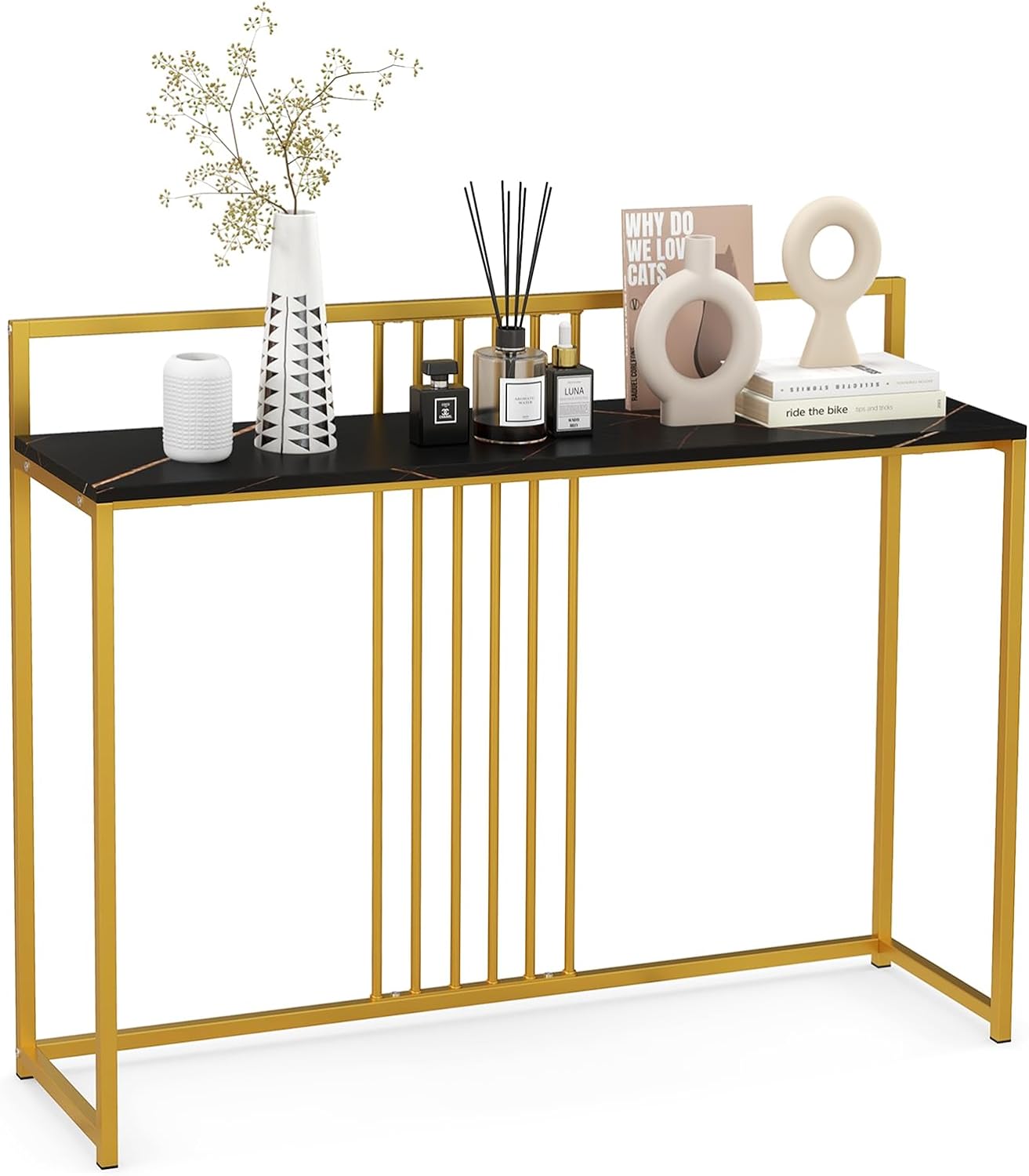 Table Console, Console Meuble Entrée, Design Géométrique Moderne, 120 x ...