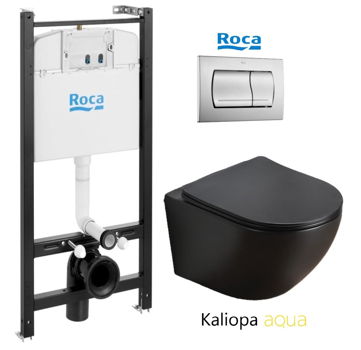 BÂTI SUPPORT ROCA ACTIVE PACK RÉSERVOIR ENCASTRABLE ET PLAQUE CHROME ...