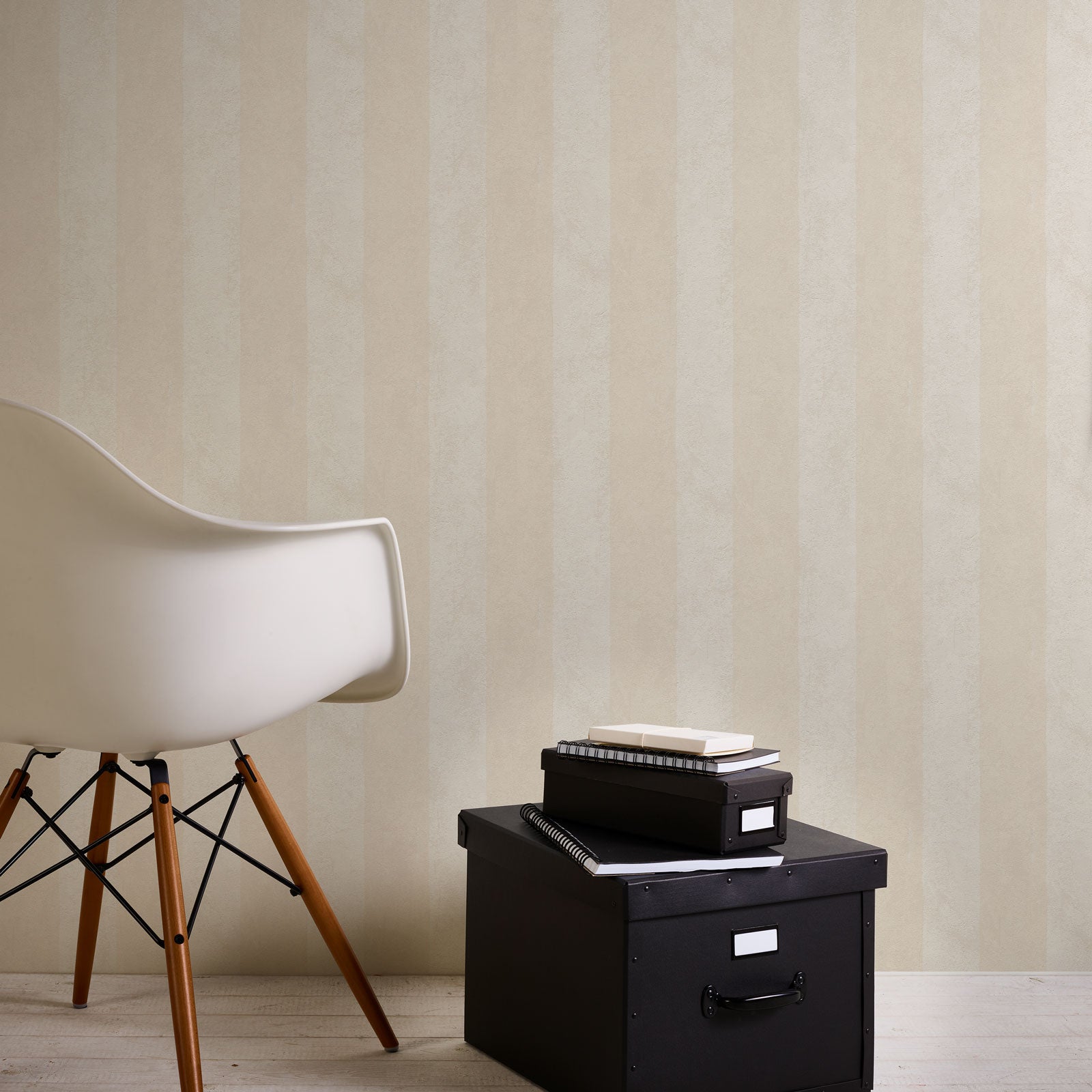 Papier peint beige à rayures effet pierre pour salon Tapisserie à motif ...