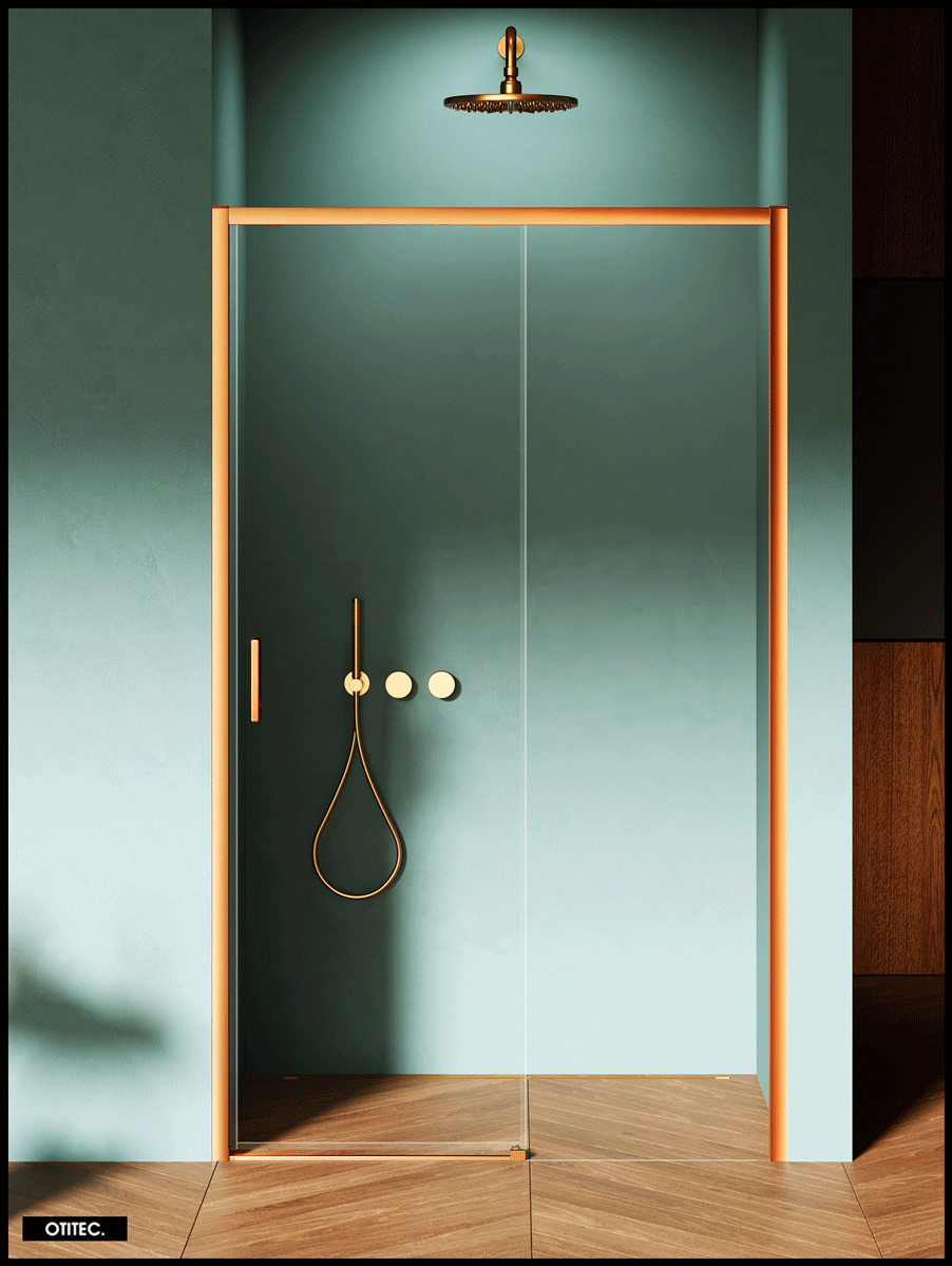 Porta per Doccia con Parete Laterale - 120 x 200 - RAME - PRIME ...