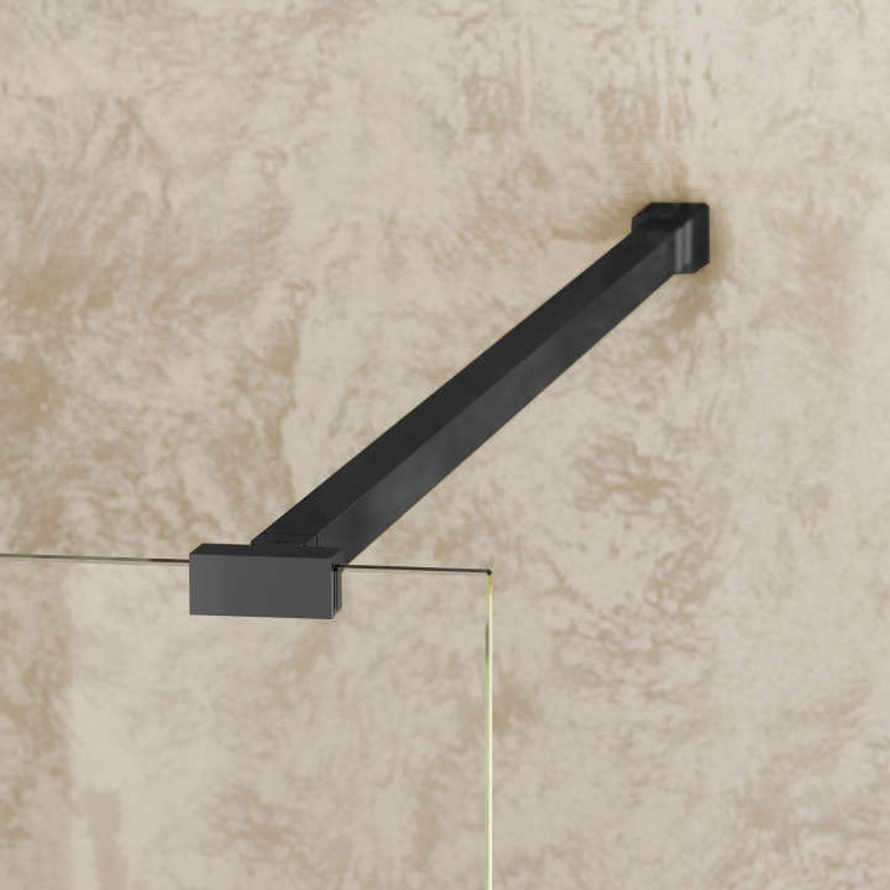 Paroi de douche walk-in largeur 160 cm hauteur 200 cm profilé noir ...