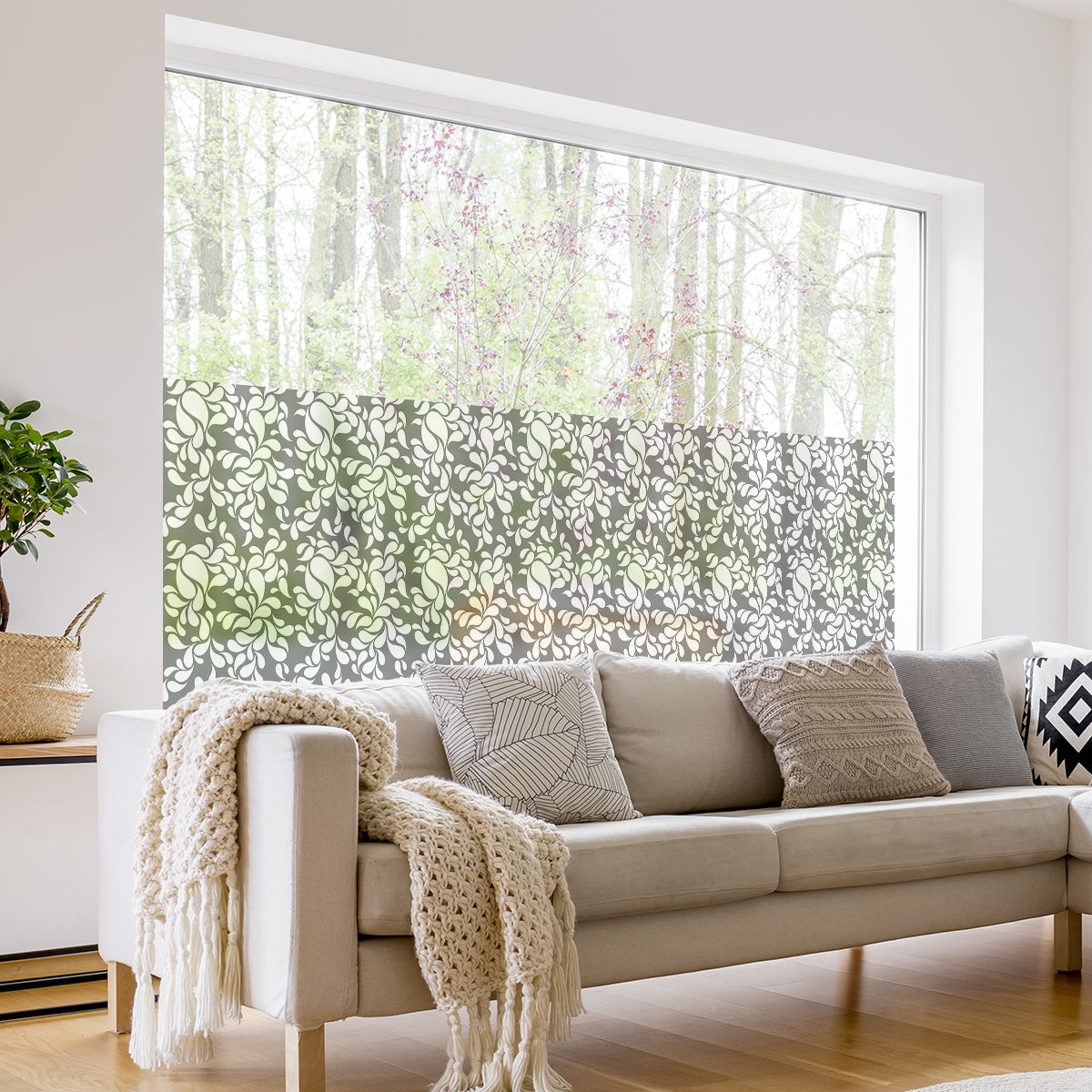 Adhésif Film Fenêtre Anti Regard Occultant - PÉTALES XL - Stickers ...