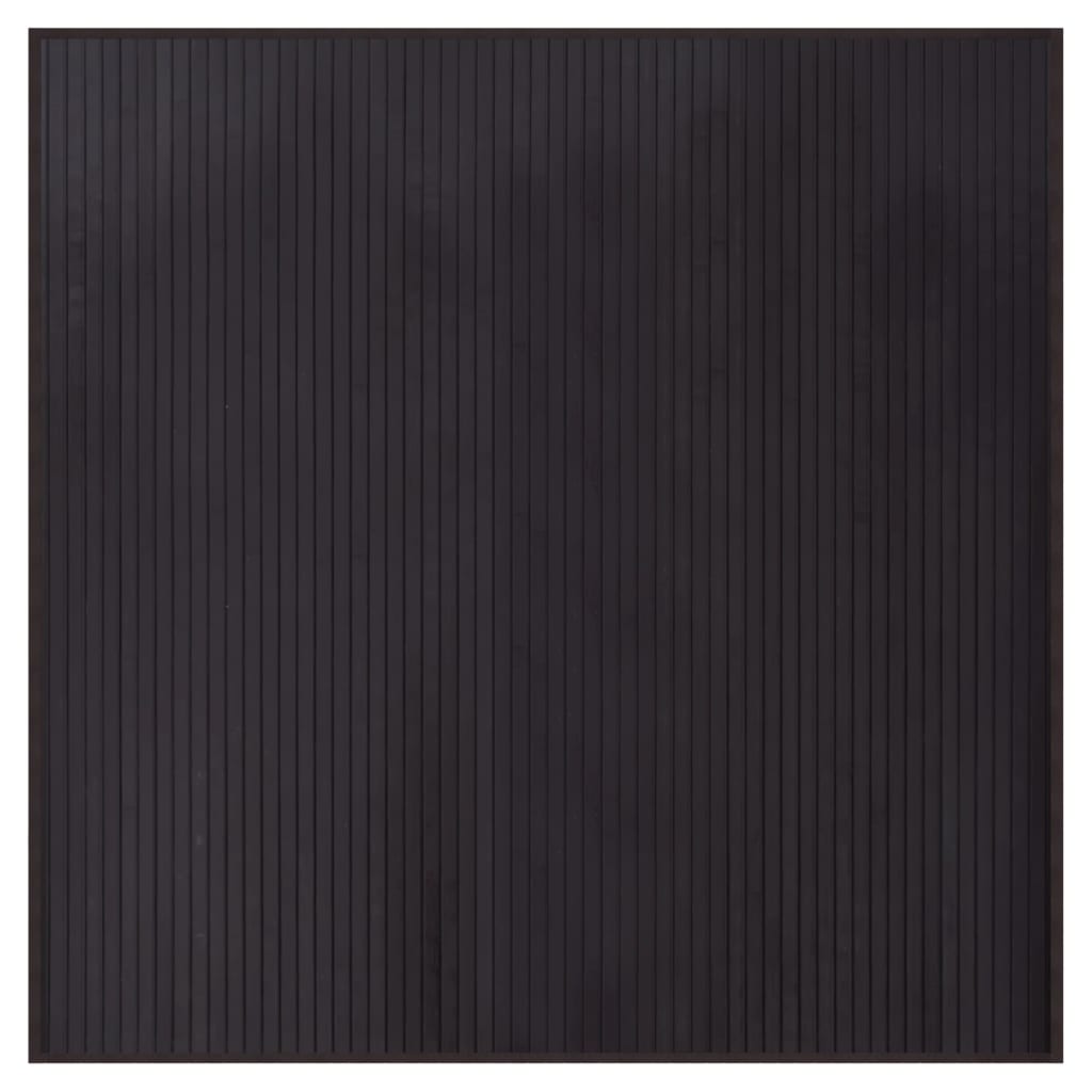 Alfombra cuadrada bambú marrón oscuro 100x100 cm | Leroy Merlin