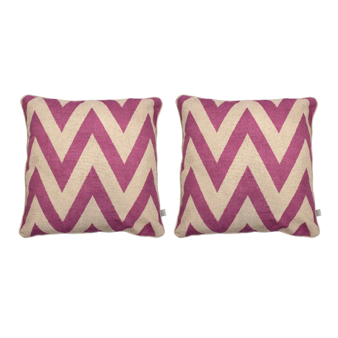 Lot de 2 housses de coussin MEENA rose 50x50 cm | Leroy Merlin