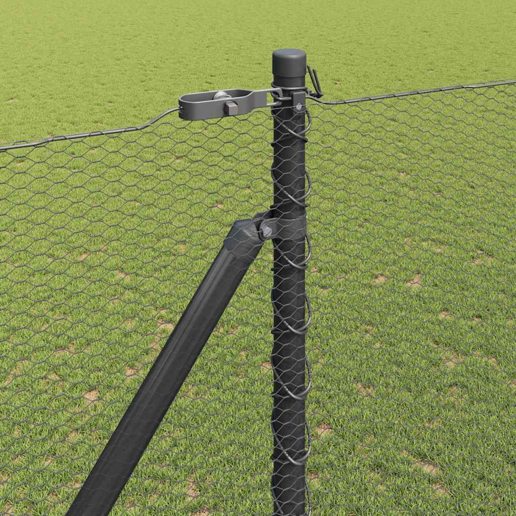 Poste de Valla Gris 10 x 1,5 m (malla de 13 mm) Acero y PVC | Leroy Merlin