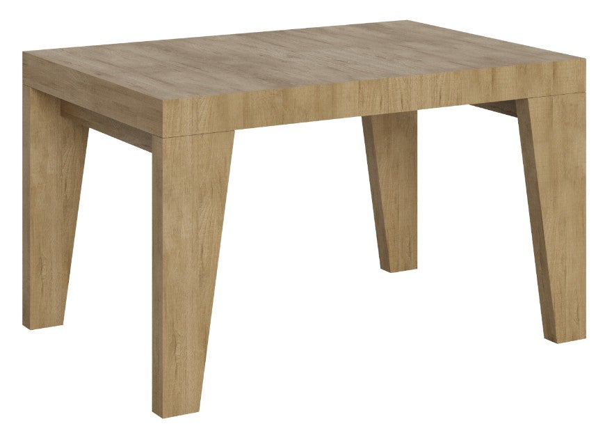 Mesa de comedor extensible de madera Naxo.-Color Natural-Base y soporte ...