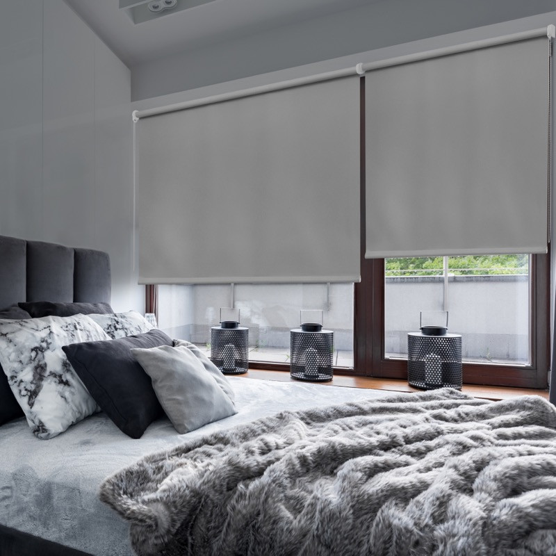 Store Occultant Thermique, Store Enrouleur Intérieur ROLL-UP Gris perle ...