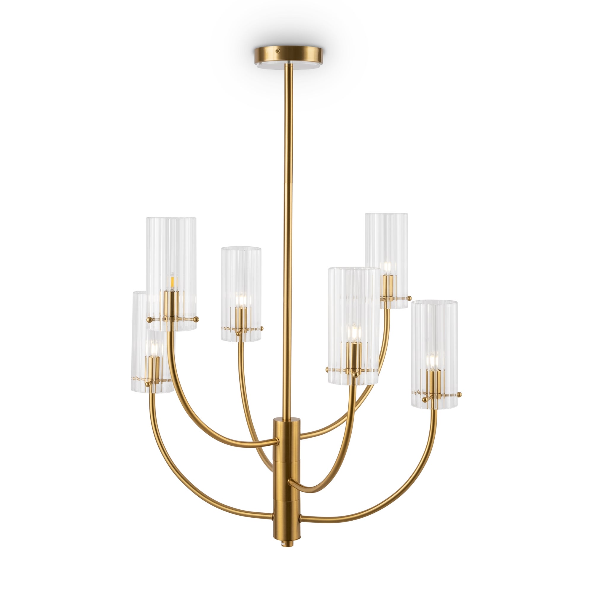 Lámpara de techo salón cilíndrico moderno de 6 luces Arco Maytoni ...