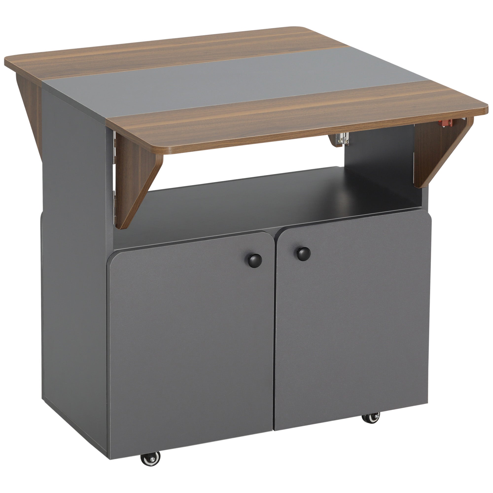 Table/meuble pliant avec deux côtés de table rabattables,compartiment ...