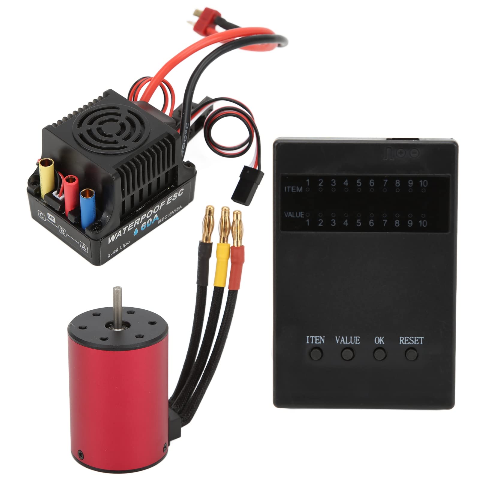 3650 4300KV Motor sin escobillas ESC Tarjeta de programación Combo Set ...