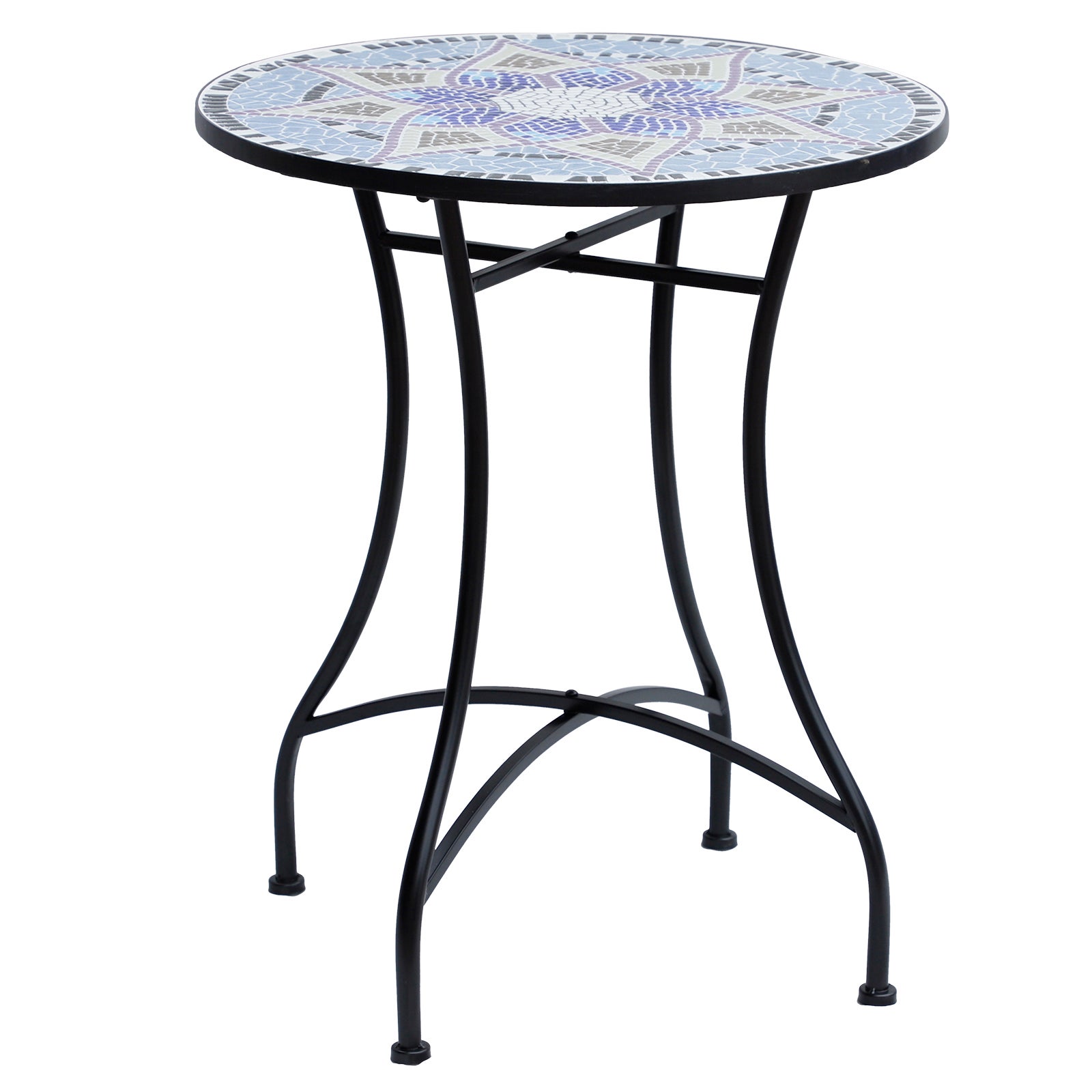 Table de jardin, 60 cm de diamètre x 71 cm de hauteur, métal résistant ...