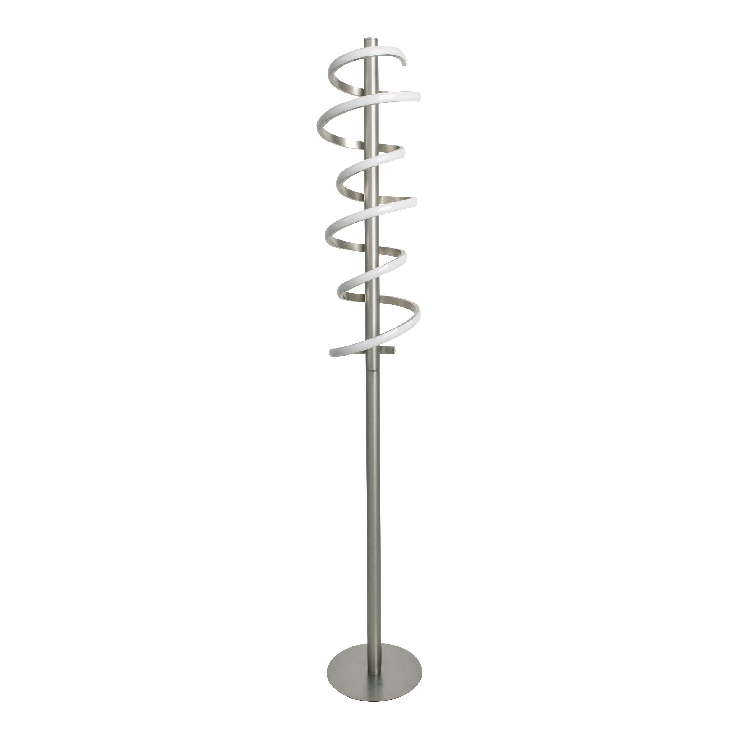 Naeve BELLEZA Lampadaire LED intégré à intensité variable Acier-Blank ...
