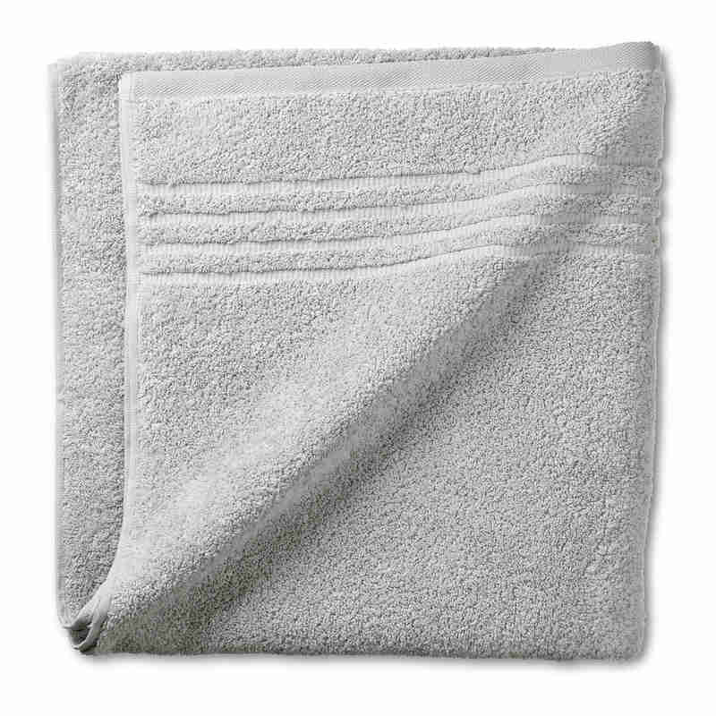 Serviette Leonora 100% coton premium gris clair 70x140cm | Leroy Merlin