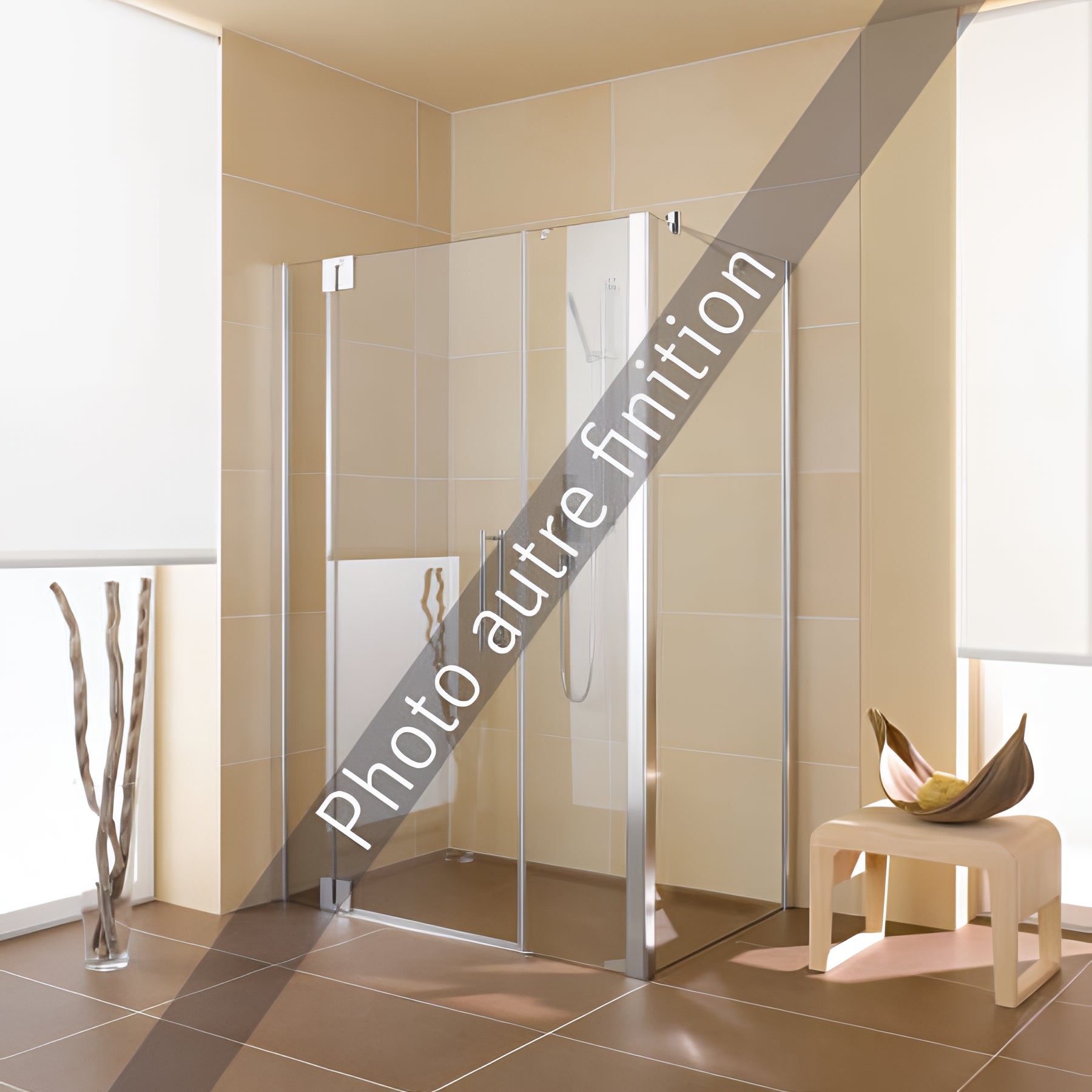 Paroi de douche pivotante largeur 160 cm hauteur 200 cm profilé argent ...