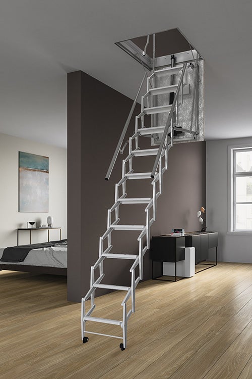 Escalier escamotable électrique - Trémie de 60x100cm - Hauteur de 2.75 ...